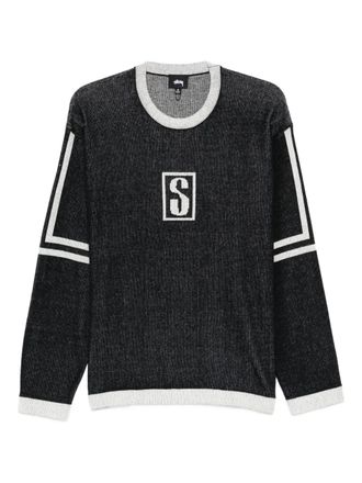 St&uuml;ssy Pullover mit Logo-Detail - Schwarz