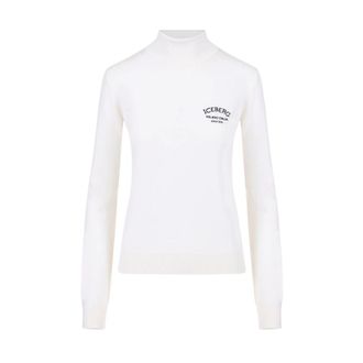 Iceberg Woll-Rollkragenpullover - - Knitwear - Damen - Wei&szlig; - S