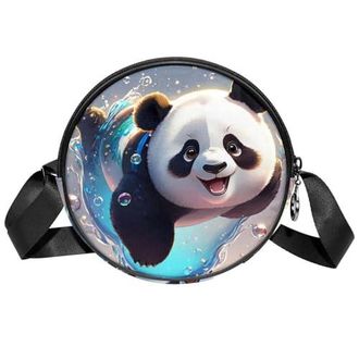 Generic Sac &agrave; bandouli&egrave;re rond pour femme, petit sac &agrave; bandouli&egrave;re avec fermeture &eacute;clair, bretelles r&eacute;glables, style d&eacute;contract&eacute;, pour femmes et filles