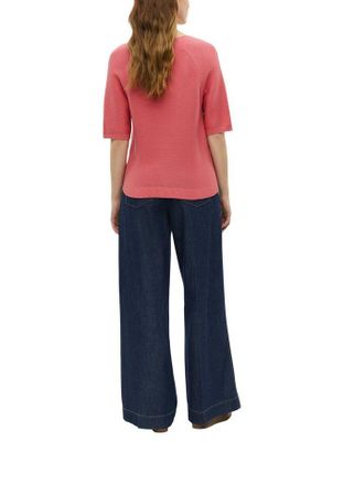 s.Oliver V-Ausschnitt-Pullover V-Ausschnitt, Halbarm, unifarben