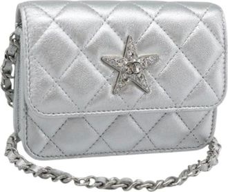 Chanel Sac bandouli&egrave;re mini vintage doccasion - Femme - Pre-owned - Gris - Taille: ONE Size