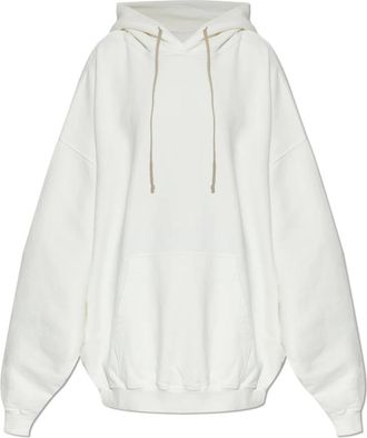 Rick Owens Homme, Sweatshirts et sweats &agrave; capuche, Blanc, Taille: ONE Size Hun Hooded SweaT-shirt