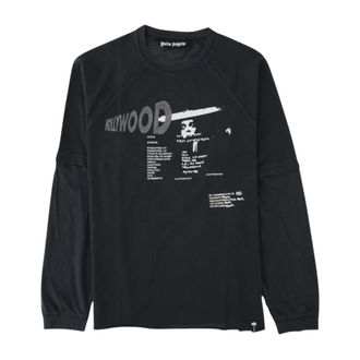 Palm Angels Neon Blvd Double Layer L/S - - Tops - Herren - Schwarzk - M