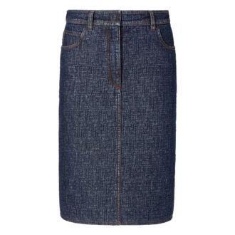 Fendi FF Denim Skirt - - Skirts - Damen - Blau - XS