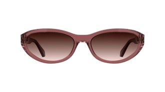 Calvin Klein Jeans Womens Sunglasses CKJ25618S - Transparent Red with Gradient Purple/Rose Lens