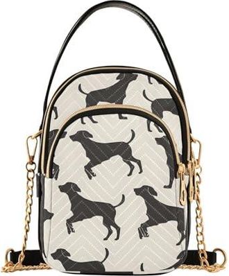 Mnsruu Sac à bandoulière pour femme, sac à dos à bandoulière noir, petit sac à bandoulière avec sangle réglable