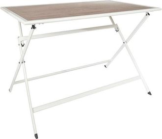 Paris Prix Paris Prix - Table de Jardin Pliable Barcelone 110cm Blanc & Naturel