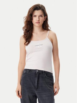 Calvin Klein Jeans Top Monologo J20J223105 Rosa Slim Fit