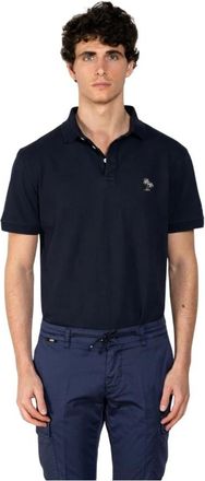 Mason's Homme, Tops, Bleu, Taille: XL Polo Piqu&eacute; Leopardi