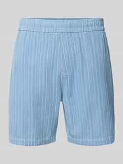 Review Shorts mit Strukturmuster und elastischem Bund