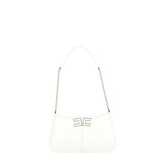 Elisabetta Franchi Femme, Sacs, Beige, Taille: ONE Size Logo Chain Shoulder Bag