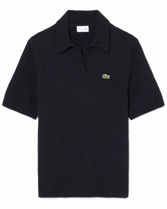 Lacoste Poloshirt in Boucl&eacute;-Strick mit Variokragen, Classic Fit in