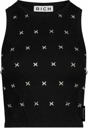 John Richmond Femme, Tops, Noir, Taille: 36 FR Top sans manches