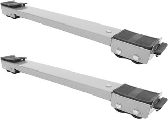 Holibanna Verstellbarer Metall standfuß mit Antirutsch Mobiles Untergestell für Kühlschrank Waschmaschine Trockner Stabile Sichere Möbelrollen zur Einfachen Ger