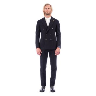 Lardini Zweiteiliger Anzug mit doppelter Knopfleiste - - Suits - Herren - Schwarzk - XL