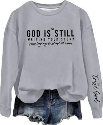 Generic Sweats &agrave; capuche pour femmes dhiver et dautomne 2025 avec lettre graphique, coupe ample, col rond, esth&eacute;tique, sweat &agrave; capuche tendance, personnalis&eacute;,