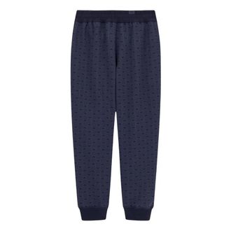 Emporio Armani Blaue Loungewear mit Mikro-Logo-Design - - Trousers - Herren - Blau - M