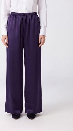 Liviana Conti Pantalon palazzo large Grayson en satin