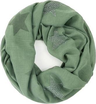 Glamexx24 Gloop Écharpe Loop écharpe longue et légère avec un motif détoile écharpe tubulaire en tissu de nombreuses couleurs