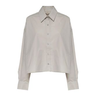 Frankie Shop Femme, Blouses et Chemises, Gris, Taille: 42 FR Boxy Poplin Shirt