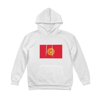 Generic Sweat &Agrave; Capuche Patriotique Kirghizistan Drapeau Amusant Drapeau Imprim&eacute; Graphique Sweat &Agrave; Capuche avec Poches Doublure Polaire Femmes Hoodie Plusieur
