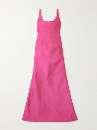 Emilia Wickstead Ninette Robe Aus Cloqu&eacute; Mit Falten - Pink