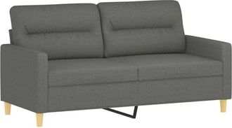 vidaXL Vidaxl - Canap&eacute; droit 2 places gris fonc&eacute; 140 cm - Tissu polyester durable - Design moderne pour salon - Charge max 110 kg - vidaXL49204