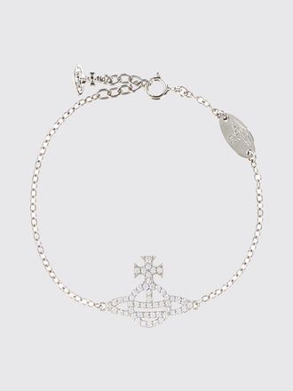 Vivienne Westwood Verstellbares Orb-Armband aus 925er Silber mit Kristallen