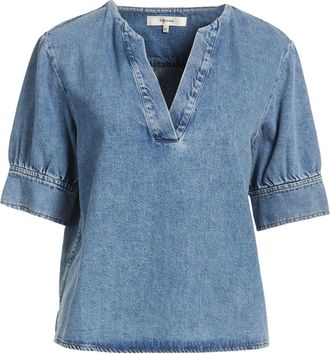 Frame Denim THE DENIM VNECK POPOVER TOP
