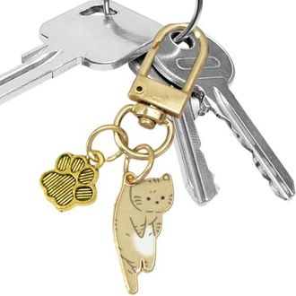 Generic Porte-cl&eacute;s Chat De Dessin Anim&eacute; - Porte-cl&eacute;s Et Adorable Pour Chat | Chat Chaton Animaux Charme Pendentifs | Porte-cl&eacute;s Lovely Kitty | Porte-cl&eacute;s Esth