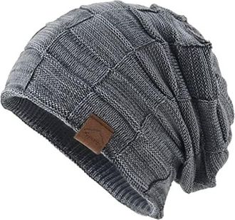 Generic Chapeau dhiver chaud en laine de couleurs m&eacute;lang&eacute;es pour femme avec lumi&egrave;re, gris, Taille unique