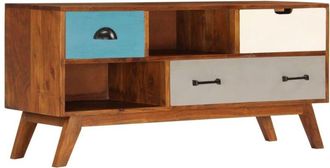 vidaXL Vidaxl - TV-Schrank mit 3 Schubladen 110x35x50 cm Massivholz Akazie