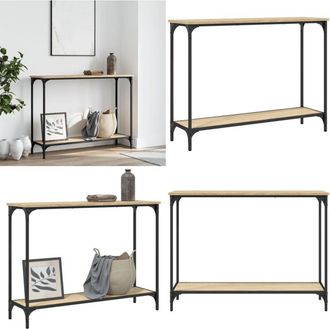 vidaXL Konsolentisch Sonoma-Eiche 101x30,5x75 cm Holzwerkstoff - Konsolentisch - Flurtisch - Couchtisch - Wohnzimmerstil - Landhausm&ouml;bel - Home & Living