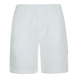 C.P. Company C.p. Company, Homme, Shorts, Blanc, Taille: M Diagonal Raised Fleece Cargo Sweatshorts