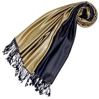 Lorenzo Cana Foulard de 70% soie et 30% viscose pour la femme - écharpe réversible avec les mesures de 70 x 190 cm - une étole noble pour le printemps et l´été - d