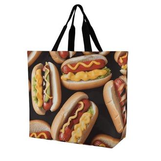 Generic Hot-Dogs Fun Food Sac &Agrave; Bandouli&egrave;re D&eacute;contract&eacute; Sacs L&eacute;ger Sac Courses Pour Universit&eacute; Travail Quotidienne