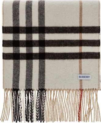 Burberry Check Cashmere Scarf - - Accessories - unisex - Beige - ONE SIZE