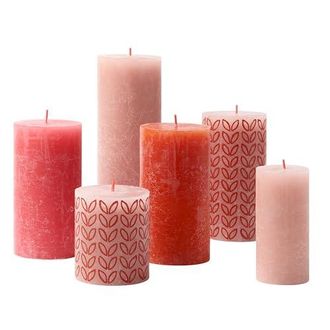 Bolsius Bolsius Rustik Stumpenkerzen - Geschenkset mit 6 St&uuml;ck - Poppy Sunset - Dekorative Haushaltskerzen - Lange Brenndauer - Unparf&uuml;mierte - Enth&auml;lt nat&uuml;rl