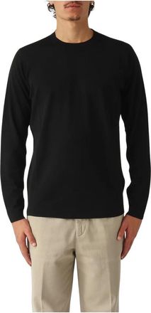 FILIPPO DE LAURENTIIS Homme, Pulls, Noir, Taille: S Royal Merino Crew Neck Sweater