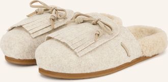 Ancient Greek Sandals Ancient Greek Sandals Pantoletten Vasilitsa Fringe beige