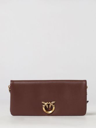 Pinko Pochette Love Bag Click Soft Horizontal Classic en cuir lisse avec logo Love Birds