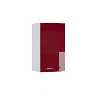 Vicco elément Haut de Cuisine Fame-Line, Rouge Bordeaux Haute Brillance/Blanc, 40 cm
