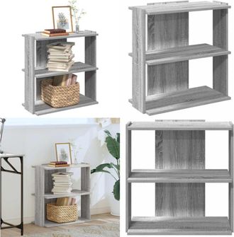 vidaXL Vidaxl - Bücherregal 3 Böden Grau Sonoma 60x30x60 cm Holzwerkstoff