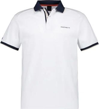 Hackett Herren Polo-Shirts wei&szlig; Baumwoll-Jersey