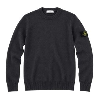 Stone Island Pull &agrave; col rond avec d&eacute;tails surpiq&ucirc;re invers&eacute;e - Homme - Pulls - Gris - Taille: 2XL