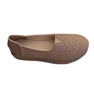 Generic Chaussures plates d&eacute;contract&eacute;es &agrave; bout rond pour femme - Respirantes - Antid&eacute;rapantes - L&eacute;g&egrave;res - Pour l&eacute;t&eacute; et lext&eacute;rieur, marron, 40.5 EU