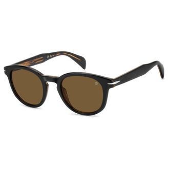 Eyewear by David Beckham Schwarze Gestreifte Braune Sonnenbrille - - Accessories - Herren - Braun - 50 MM