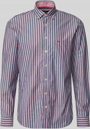 Fynch-Hatton Slim Fit Freizeithemd mit Button-Down-Kragen