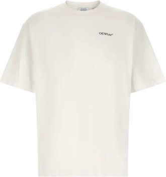Off-white T-shirt imprim&eacute; blanc cass&eacute;