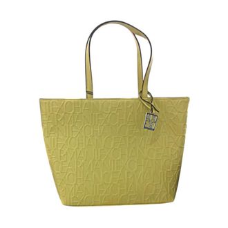 A|X Armani Exchange Femme, Sacs, Jaune, Taille: ONE Size Sac Shopper Jaune avec Logo Charme